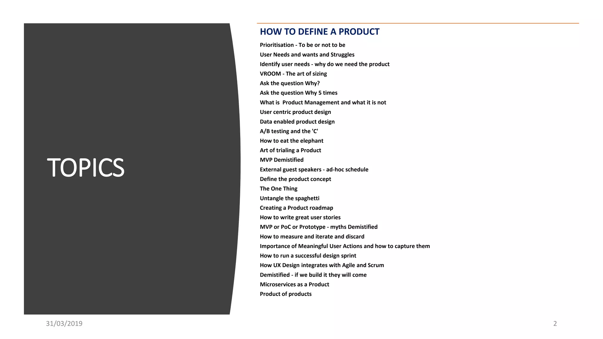 Practical Product Management - Product Definition - NIMBLE FRAMEWORK | PDF