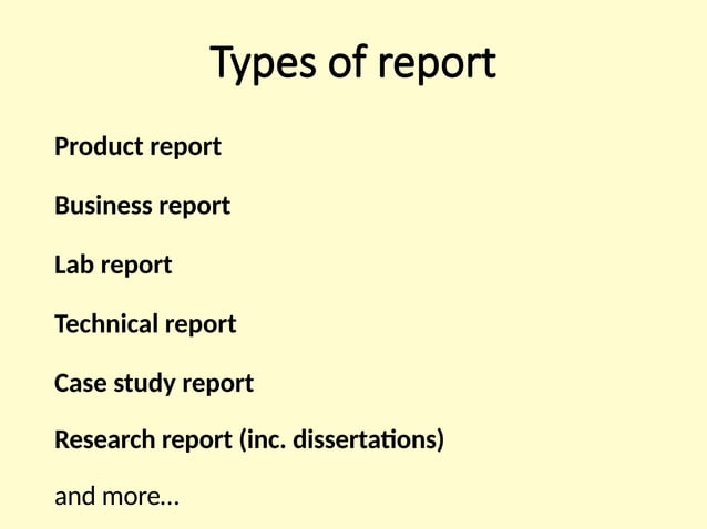 writing a report types of report newspaper | PPTX