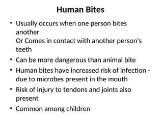 BITES + STINGS ppt.ppt first Aid and BLS | PPT