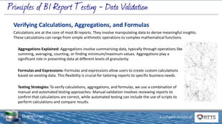 Fundamentals of BI Report Testing - Module 2 | PPT