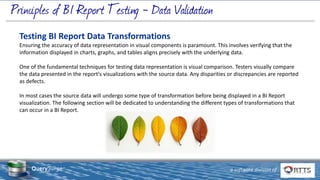 Fundamentals of BI Report Testing - Module 2 | PPT