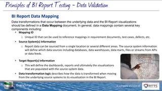Fundamentals of BI Report Testing - Module 2 | PPT