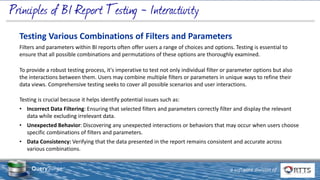Fundamentals of BI Report Testing - Module 3 | PPT