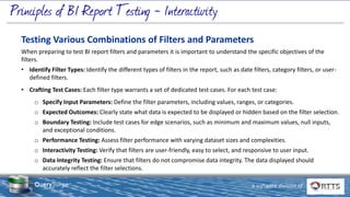 Fundamentals of BI Report Testing - Module 3 | PPT