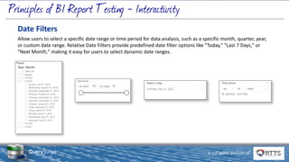 Fundamentals of BI Report Testing - Module 3 | PPT
