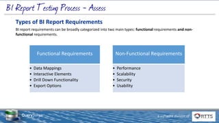 Fundamentals of BI Report Testing - Module 4 | PPT