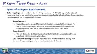 Fundamentals of BI Report Testing - Module 4 | PPT