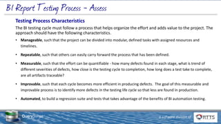 Fundamentals of BI Report Testing - Module 4 | PPT