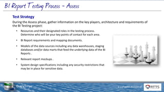 Fundamentals of BI Report Testing - Module 4 | PPT