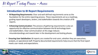 Fundamentals of BI Report Testing - Module 4 | PPTX