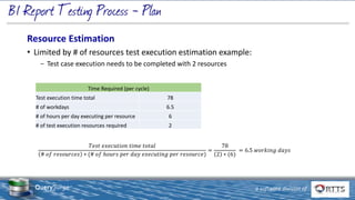 Fundamentals of BI Report Testing - Module 5 | PPT