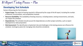 Fundamentals of BI Report Testing - Module 5 | PPT