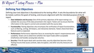 Fundamentals of BI Report Testing - Module 5 | PPT