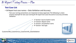 Fundamentals of BI Report Testing - Module 5 | PPT