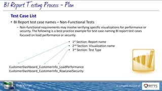 Fundamentals of BI Report Testing - Module 5 | PPT