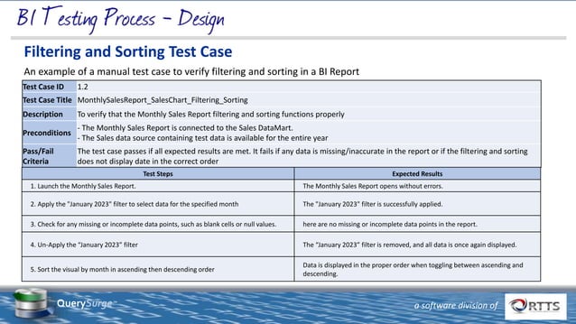Fundamentals of BI Report Testing - Module 6 | PPT
