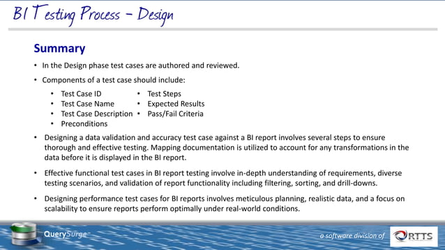 Fundamentals of BI Report Testing - Module 6 | PPT