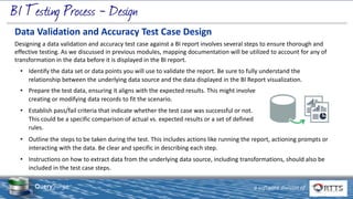 Fundamentals of BI Report Testing - Module 6 | PPT