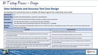 Fundamentals of BI Report Testing - Module 6 | PPT