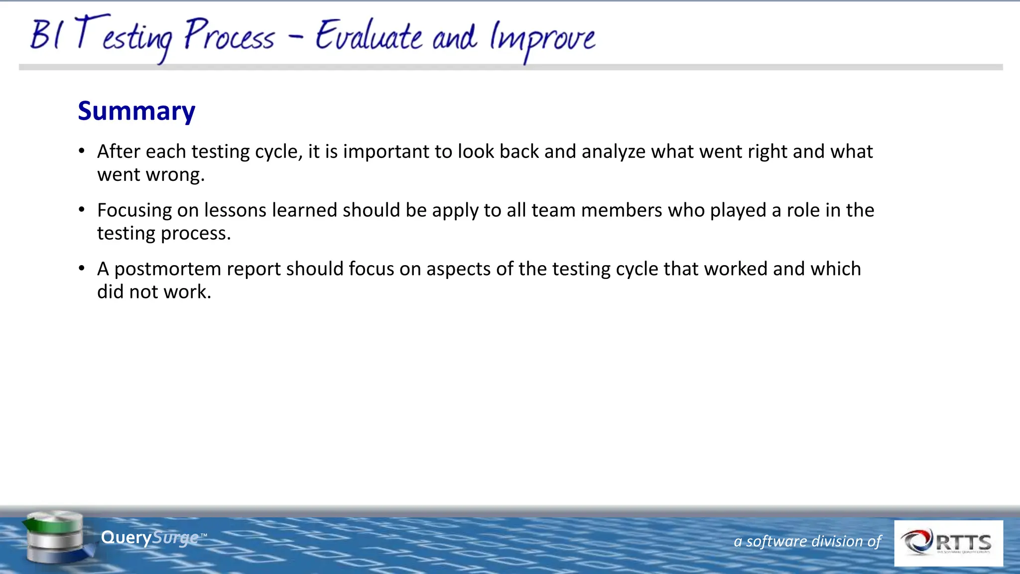 Fundamentals of BI Report Testing - Module 8 | PPT