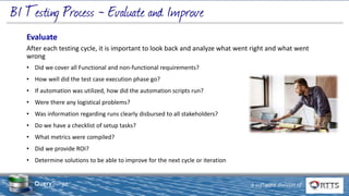 Fundamentals of BI Report Testing - Module 8 | PPT