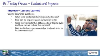 Fundamentals of BI Report Testing - Module 8 | PPT