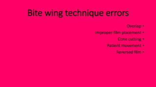Bitewing radiographry | PPTX