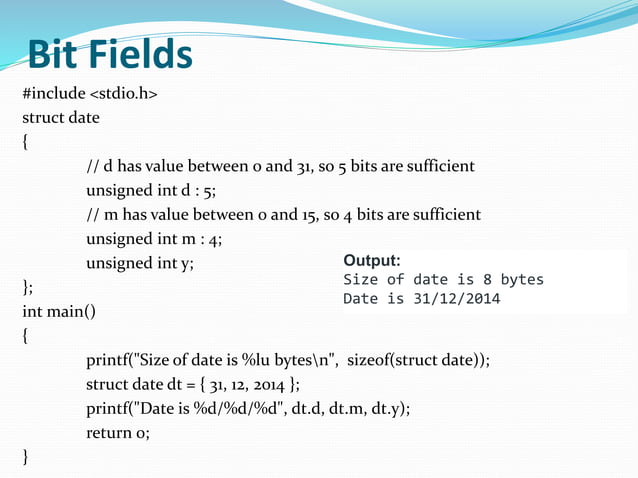 Bit fields | PPT