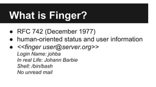 Bitfinger - Bitcoin on Webfinger, Webfist and Fist-Bump | PPT