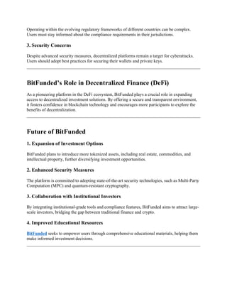 BitFunded: A Gateway to Decentralized Investments | DOCX