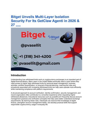 Bitget Unveils Multi-Layer Isolation Security For Its GetClaw Agenti in ...