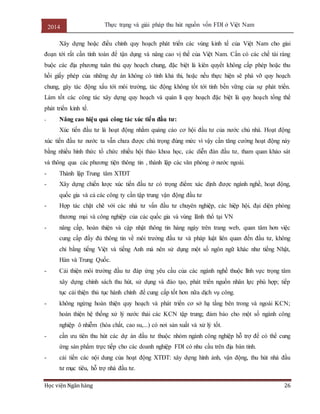 Bài thảo luận ktcc về thu hút fdi | DOCX