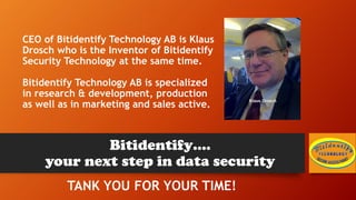 Bitidentify Security Technology | PDF | Computing | Technology & Computing