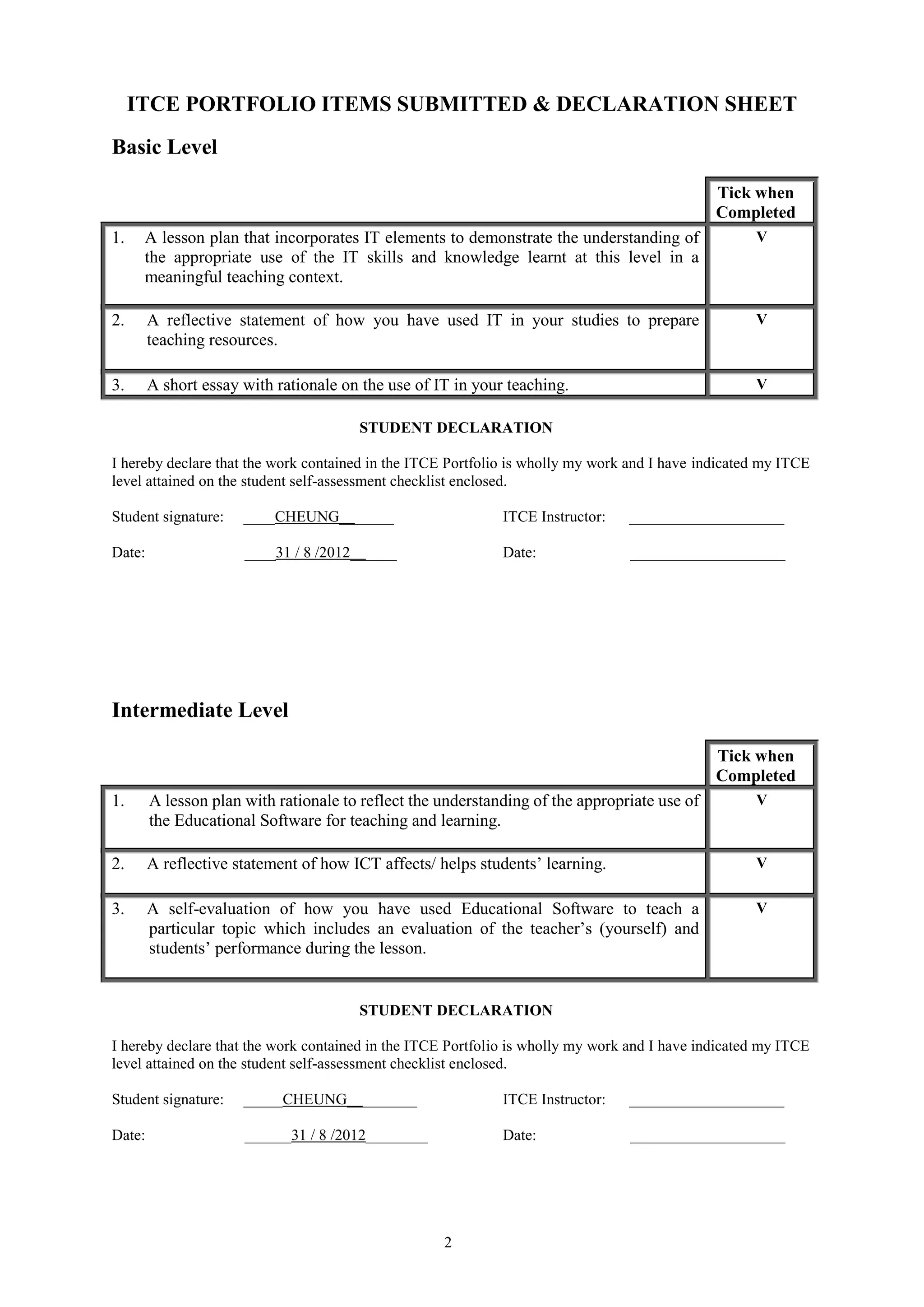 Bit iit submission_form | DOCX | Educational Assessment | Education