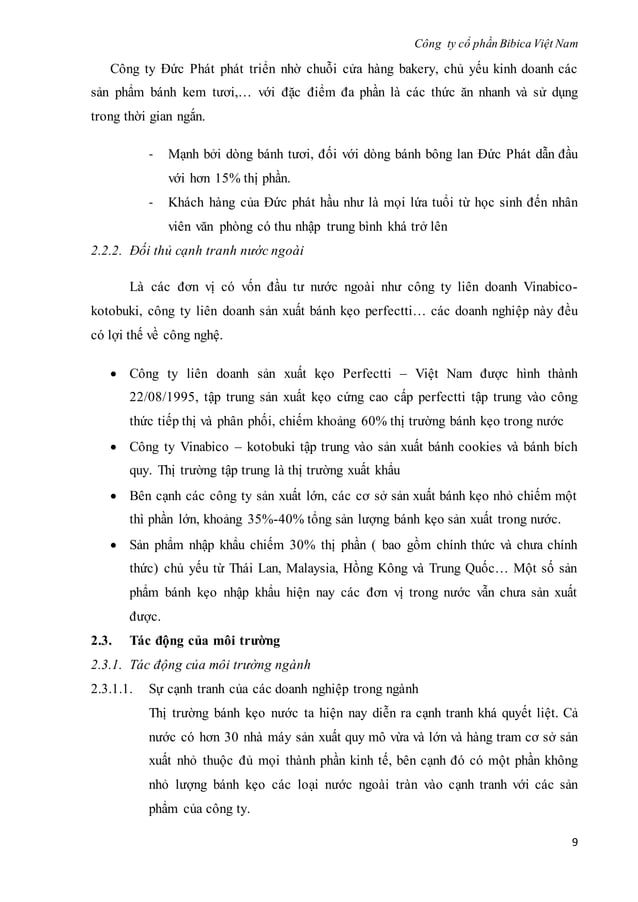 Bài tiểu luận về công ty bibica | PDF