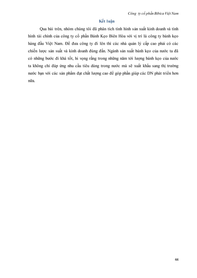 Bài tiểu luận về công ty bibica | PDF