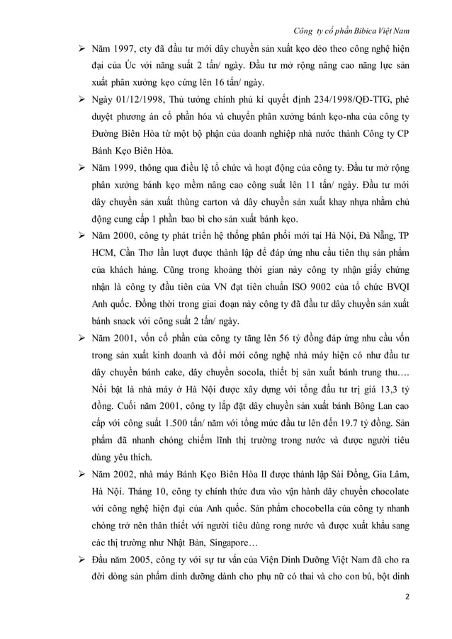 Bài tiểu luận về công ty bibica | PDF