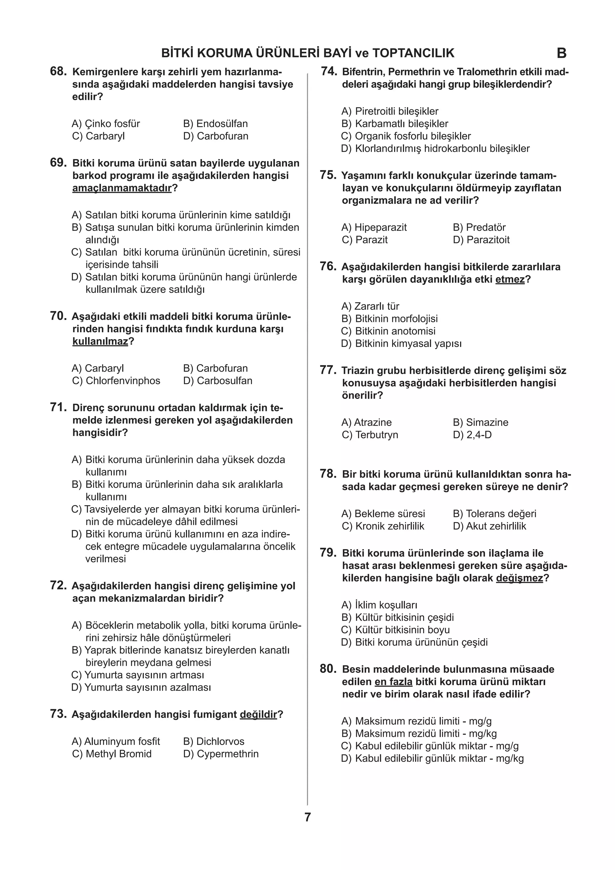 Bitki koruma urunleri bayi toptancilik sinavib | PDF