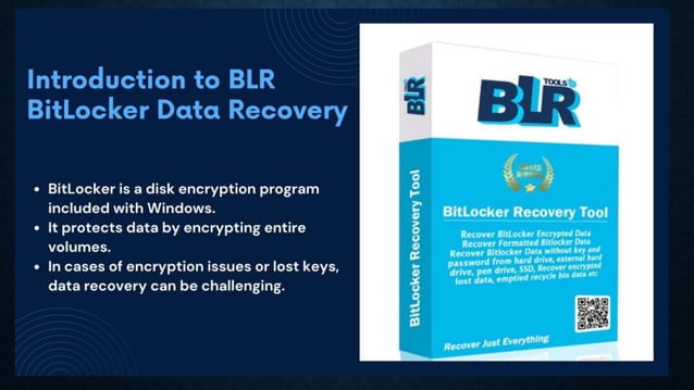 Bitlocker Data Recovery Blr Tools Data Recovery Solutions Ppt