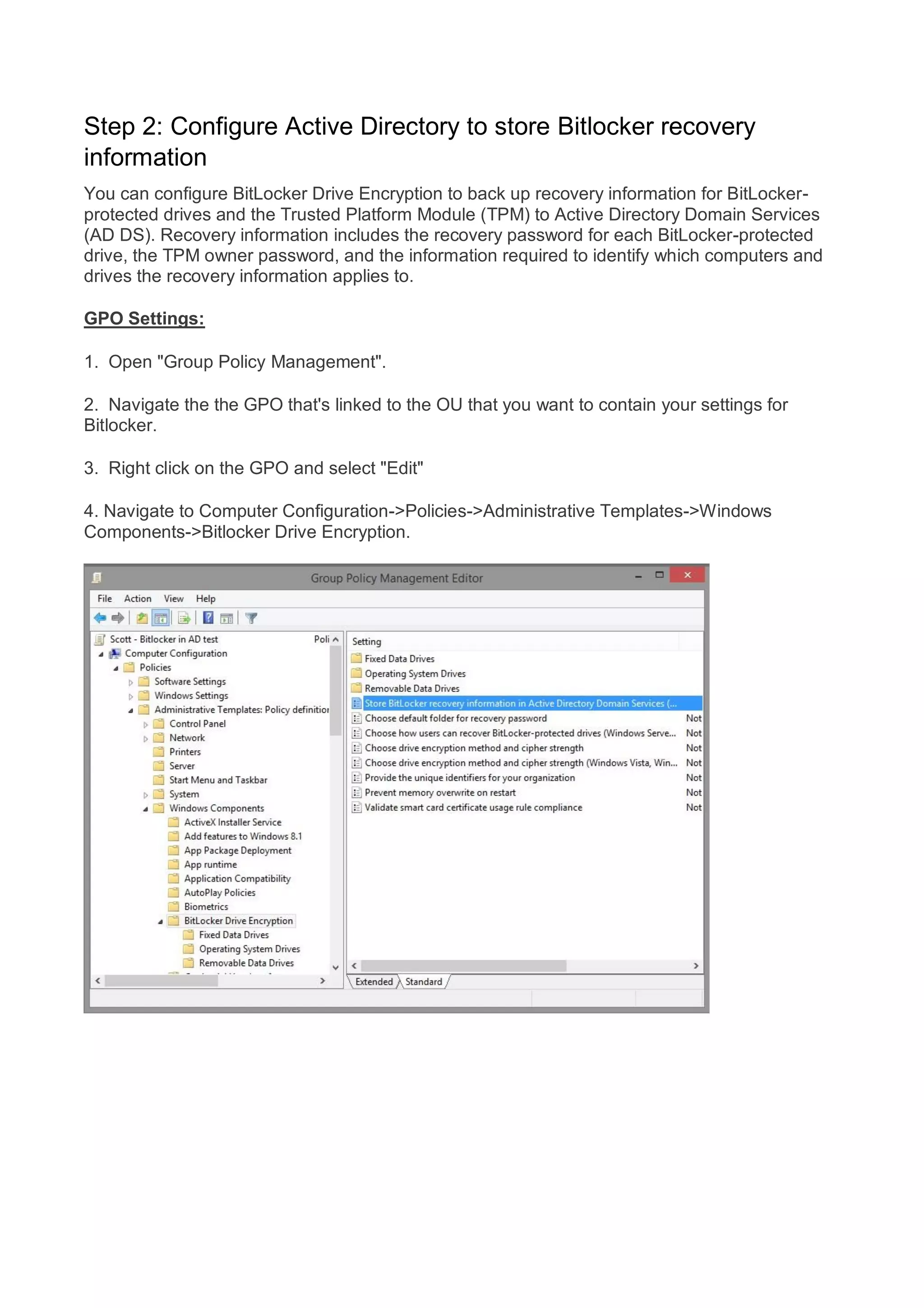 Bitlocker Configuration Pdf