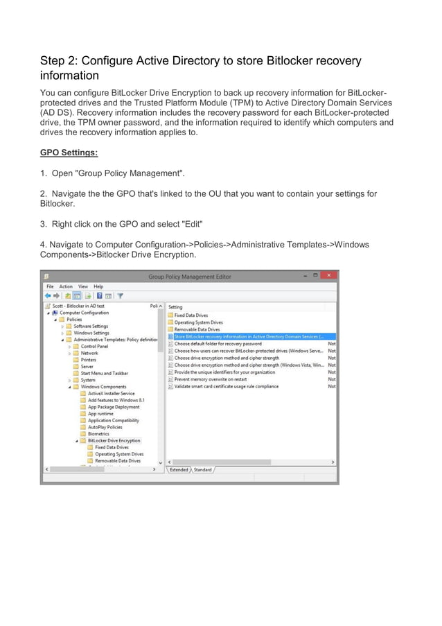 Bitlocker configuration | PDF
