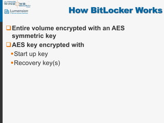 Bit locker Drive Encryption: How it Works and How it Compares | PPTX