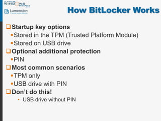Bit locker Drive Encryption: How it Works and How it Compares | PPTX