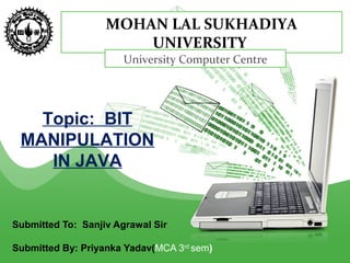 Bit manipulation | PPT | Programming Languages | Computing