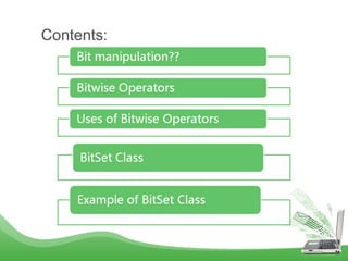 Bit manipulation | PPT | Programming Languages | Computing