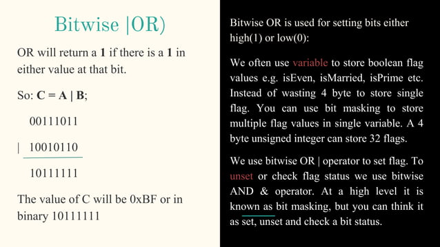 Bit manipulation | PPTX
