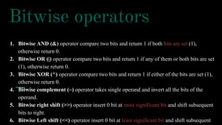 Bit manipulation | PPTX