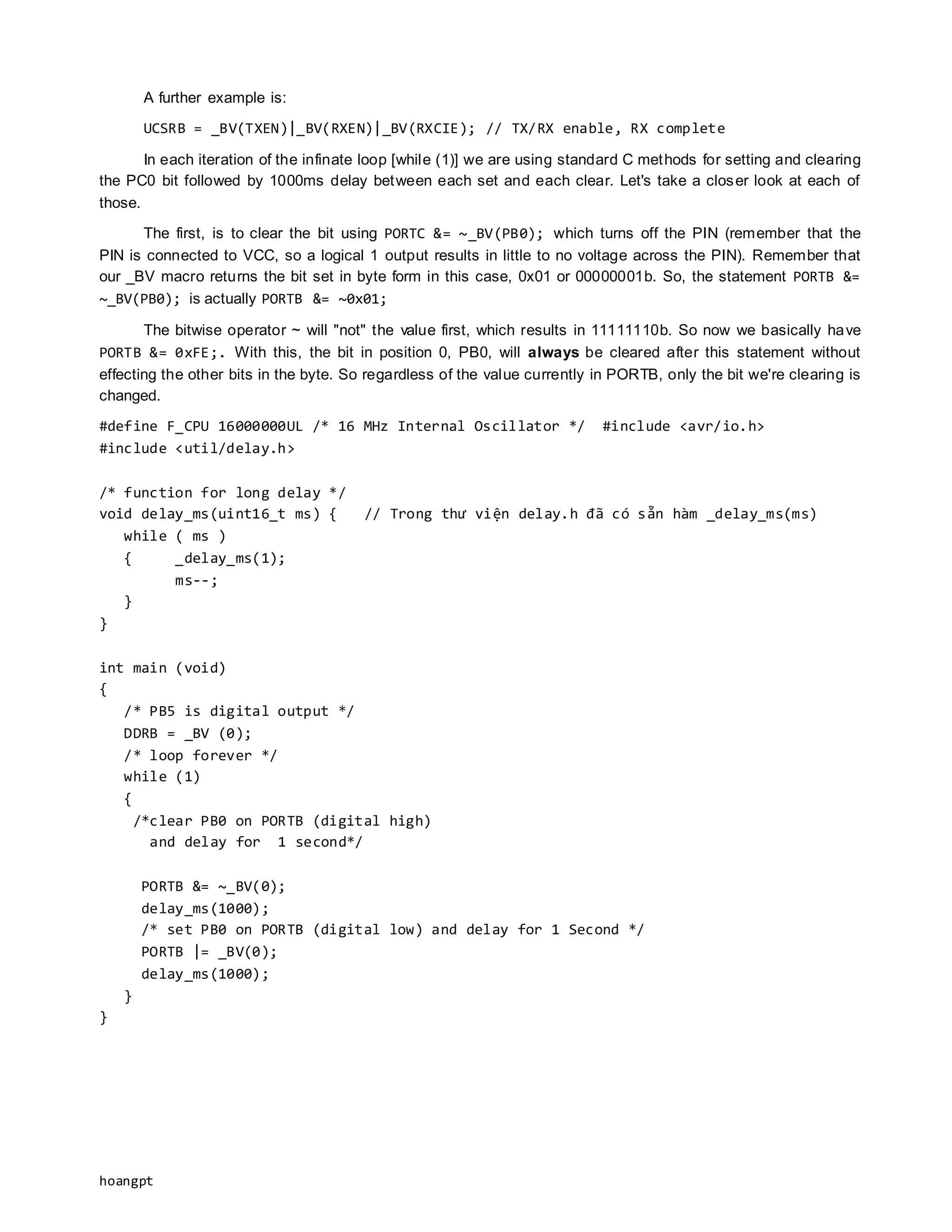Bit manipulation in atmel studio for AVR | DOCX
