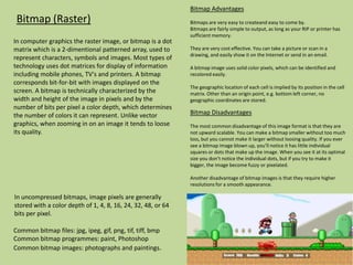 Bitmap and vector | PPTX | Graphics Software | Computer Software and ...