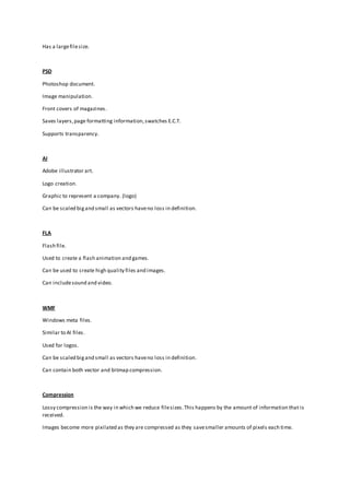 file types lecture notes | DOCX | Graphics Software | Computer Software ...